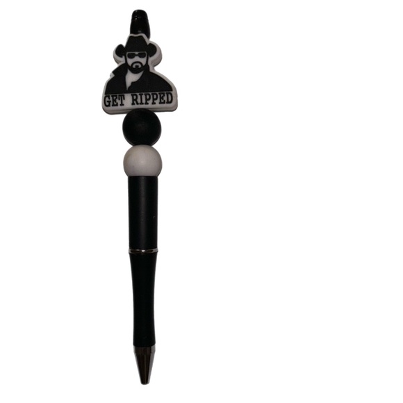 Hand Crafted | Office | Beaded Focal Pen Get Ripped | Poshmark